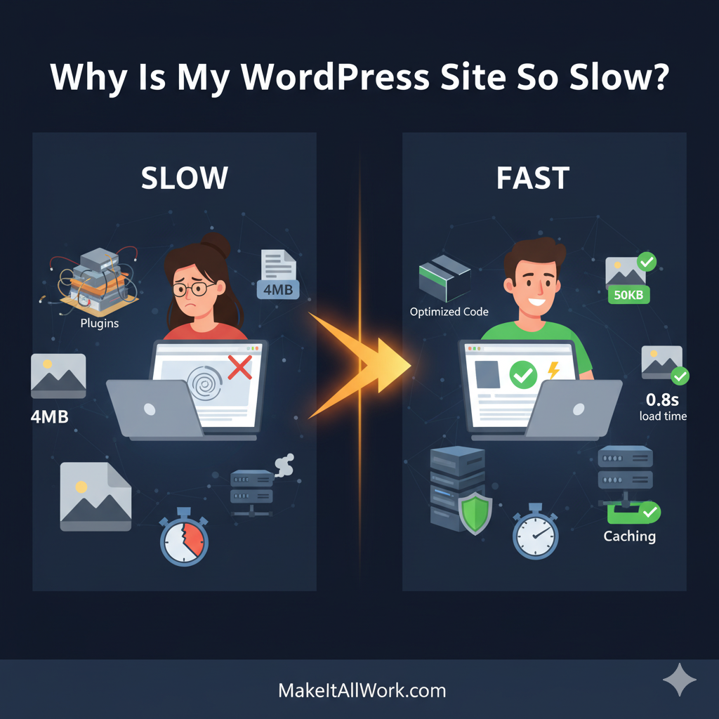 Why Is My WordPress Site Slow? Top 5 Speed Killers & Fixes - Make IT ...